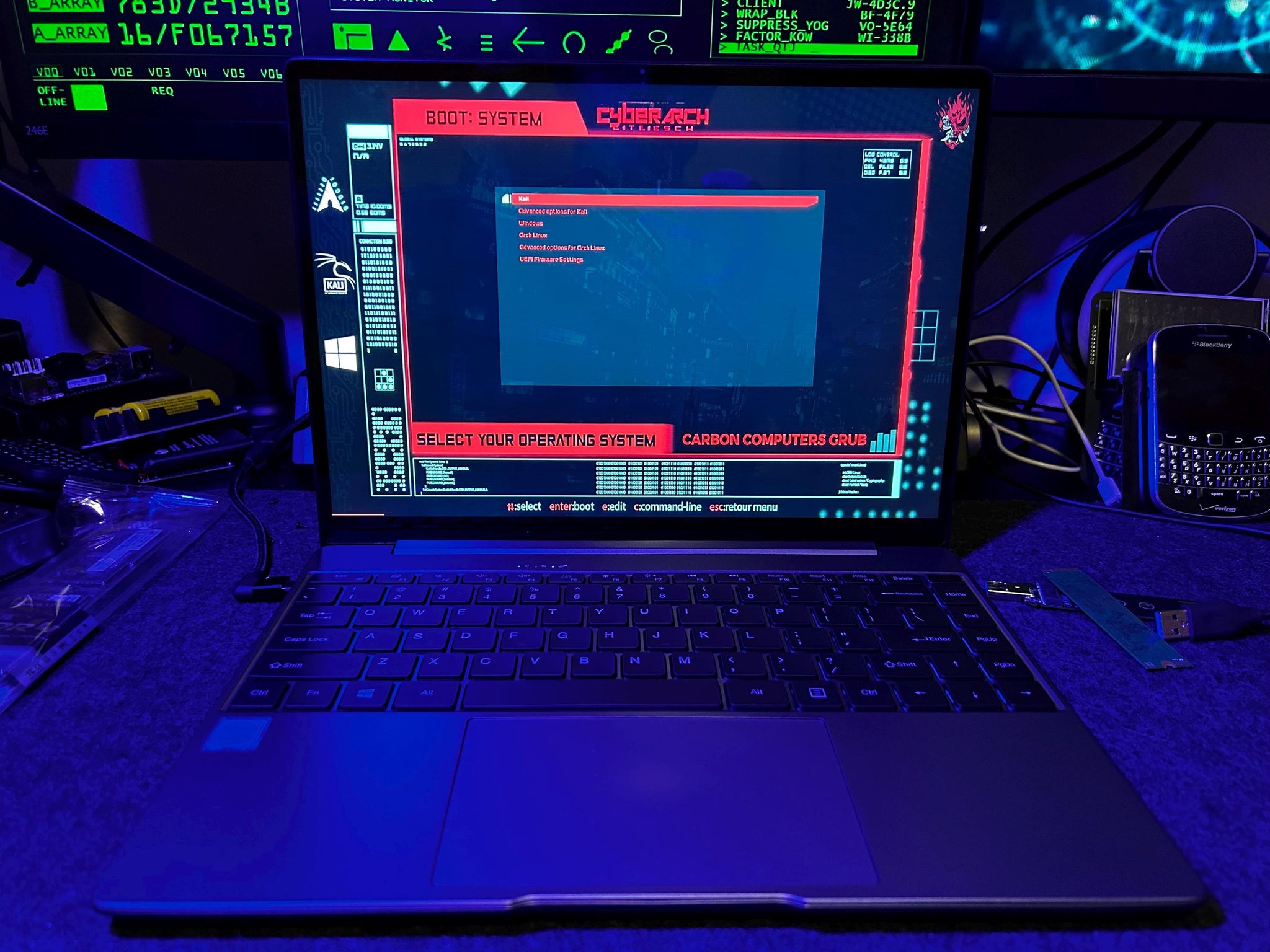 Cyber Book X Laptop with Win + Dual Boot Kali & BlackArch – Carbon Computers